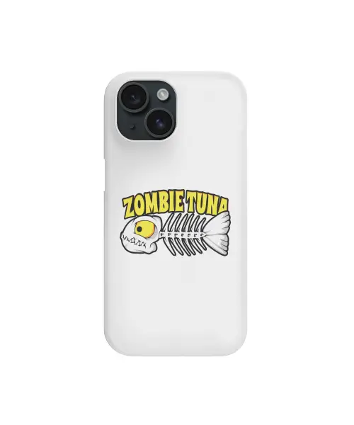Zombie Tuna Funny Undead Fish Ocean Phone Case for iPhone 16 15 14 13 ...