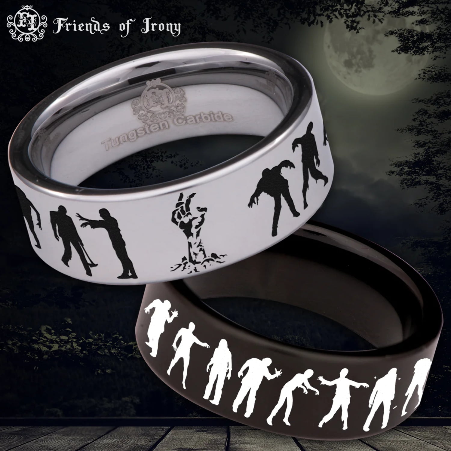 Zombie Tungsten Carbide Ring - Walmart.com