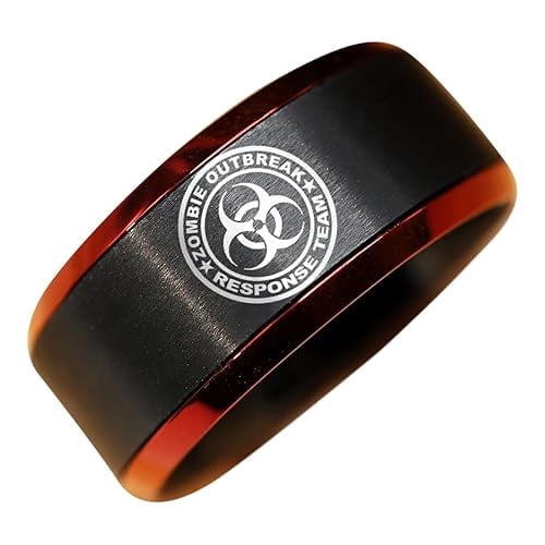 Zombie Wedding Band Zombie Ring Zombie Outbreak Ring Zombie Hunter ...