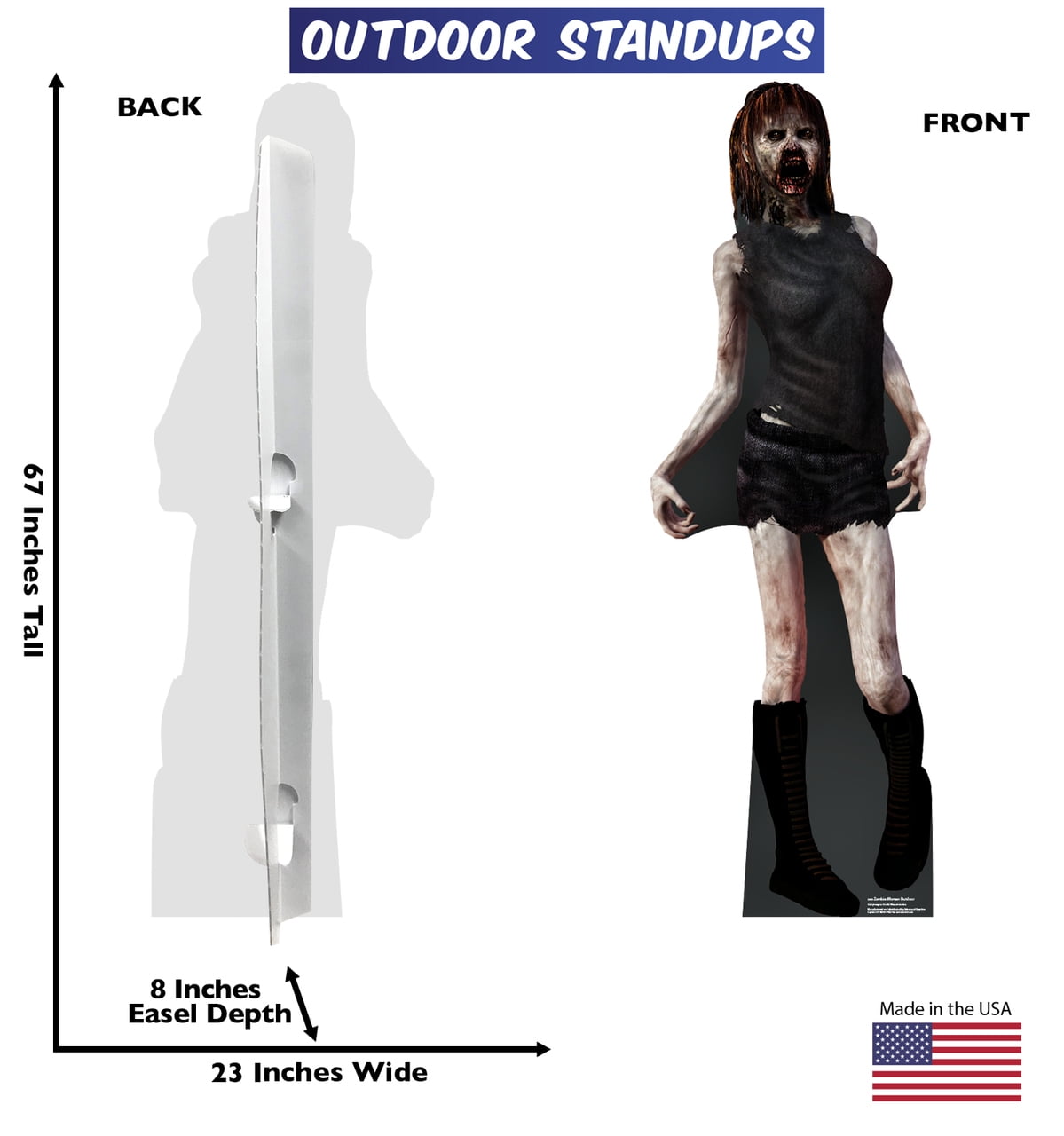 Zombie Woman Outdoor Standee - Walmart.com