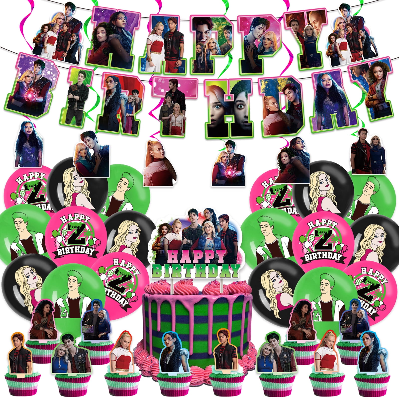 Zombies 4 Birthday Party Decorations Set – Zombie 4 Theme Party ...