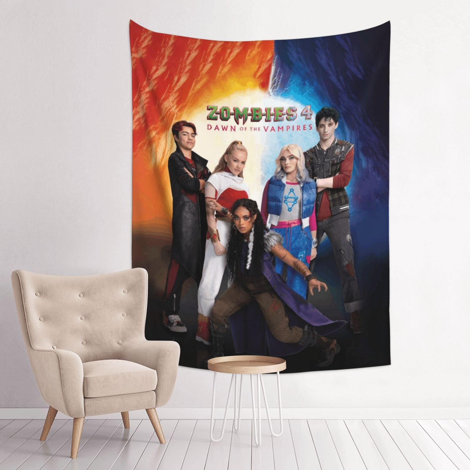 Zombies 4 Wall Tapestry Poster For Bedroom Aesthetics Funny Room Decor ...