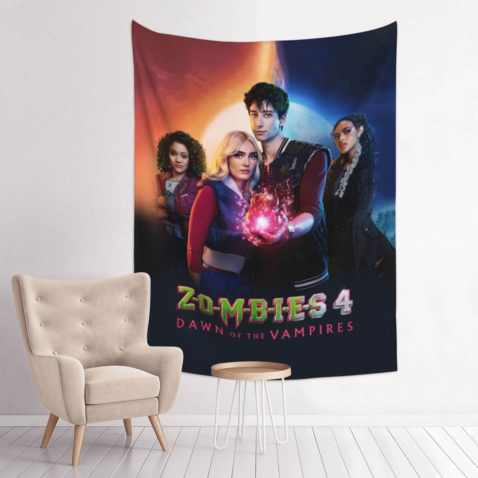 Zombies 4 Wall Tapestry Poster For Bedroom Aesthetics Funny Room Decor ...