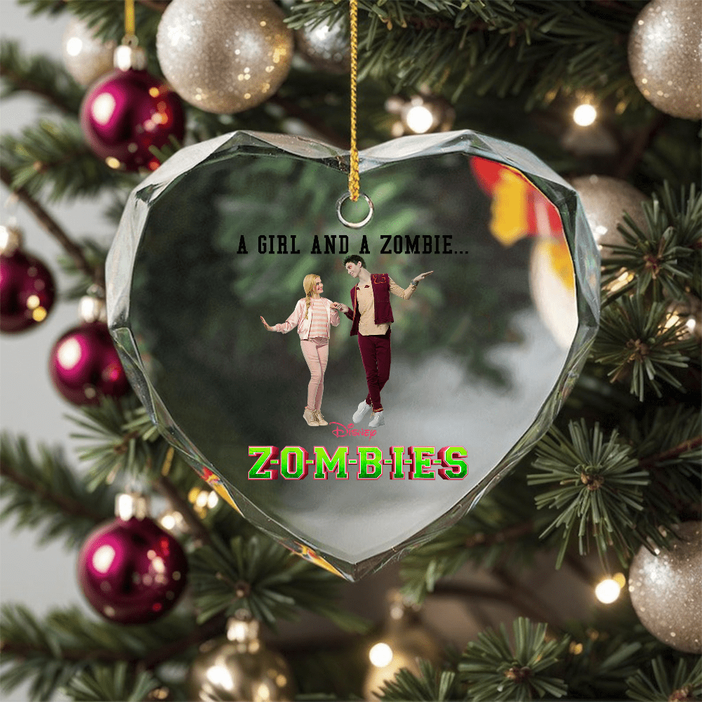 Zombies A Girl And A Zombie Ornament, Room Decoration, Crystal Glass ...