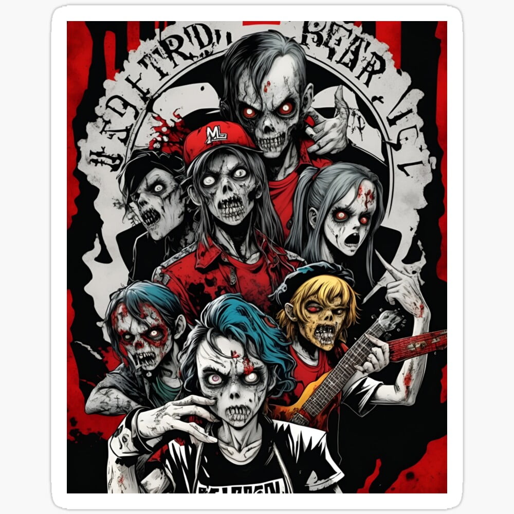 Zombies Band Sticker Phone Decal Water Bottle Stickers Car Decals ...