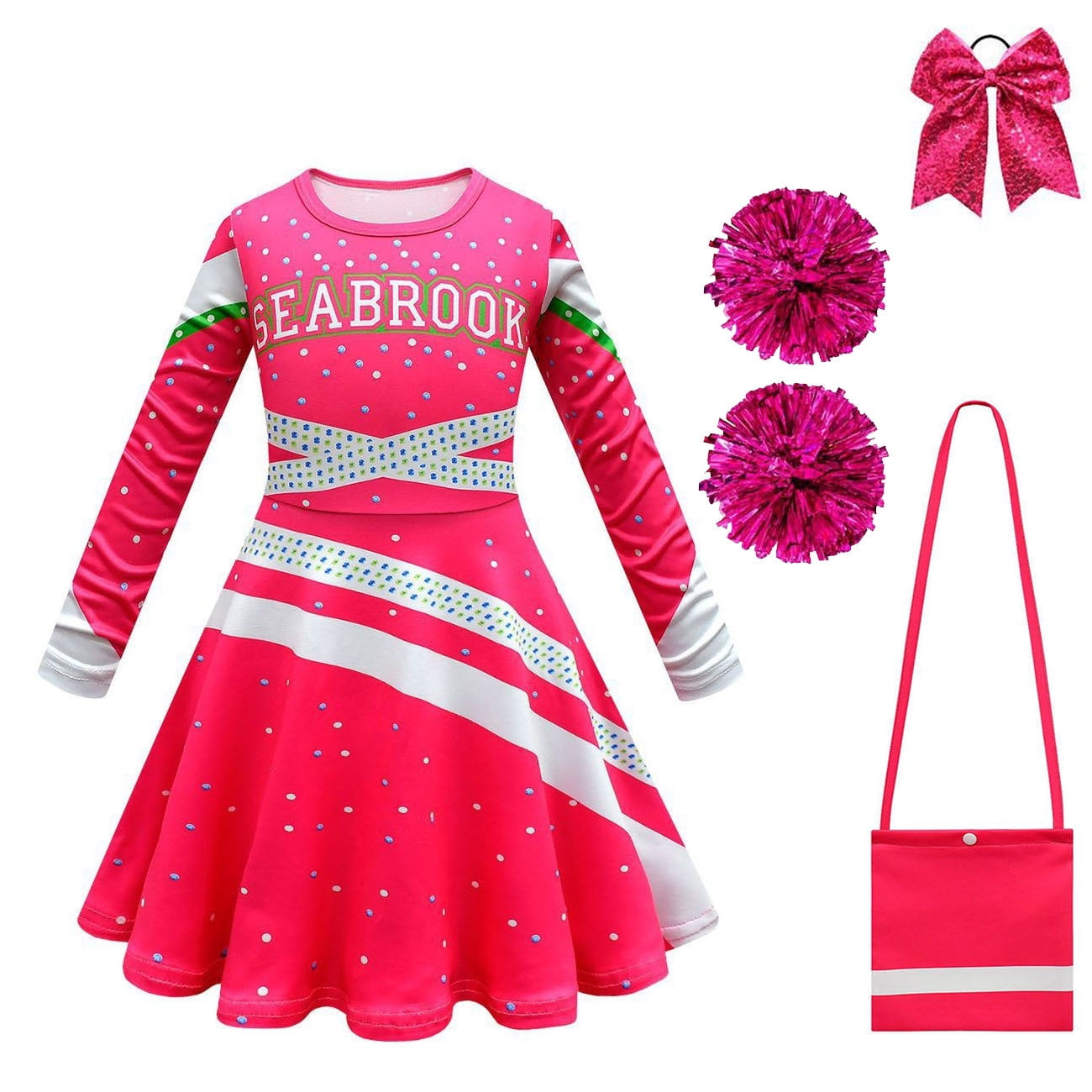Halloween Addison Kids Zombie Cheerleader Costume Dress, Movie ...