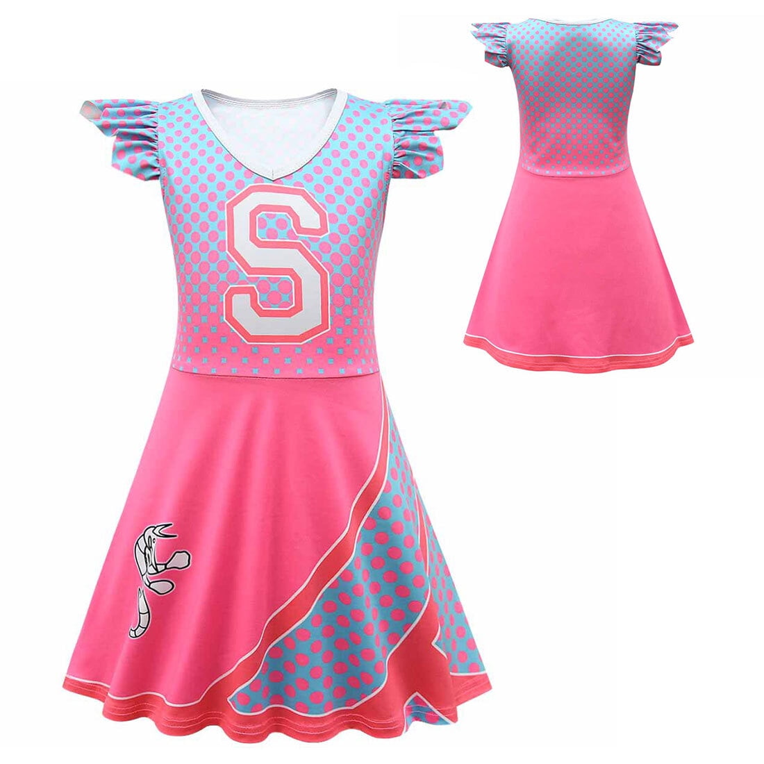 Zombies Girls Cheerleader Dress Halloween Party Uniform Costume ...
