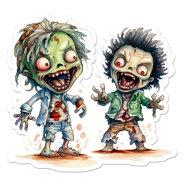 Zombies Halloween Sticker Phone Decal Water Bottle Stickers Car Decals ...
