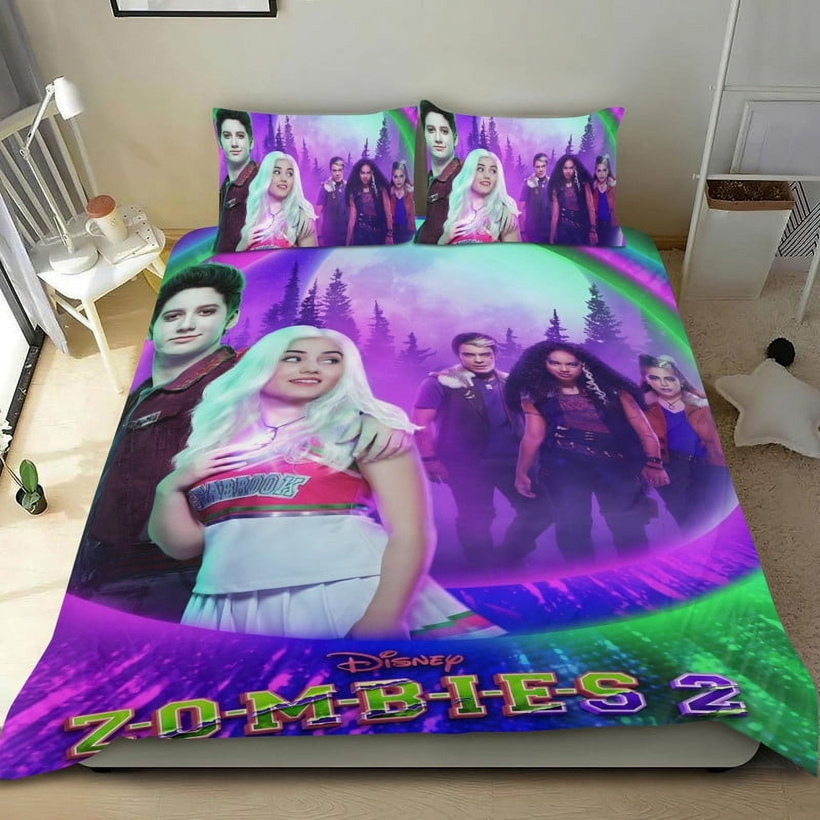 Zombies Movie Comforter Set Cartoon 3 Piece Bedding Set Cute Duvet ...