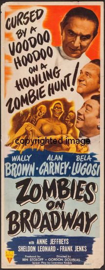 Zombies On Broadway Movie Poster Insert 14x36 Unframed, Age: Adults ...