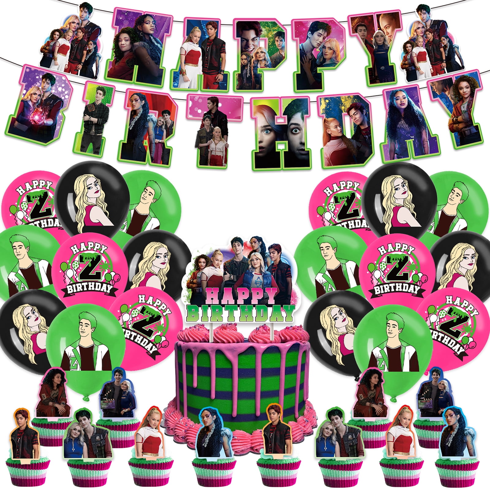 Zombies Party Supplies, Birthday Decorations Set Include Banner ...