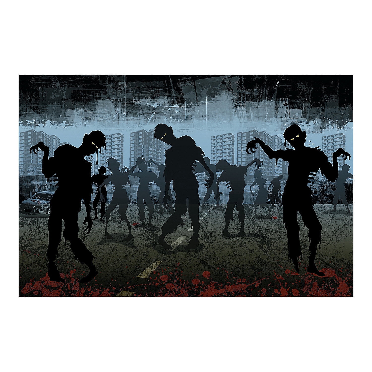 Zombies Take Over Backdrop Banner (3Pc) - Party Decor - 3 Pieces ...