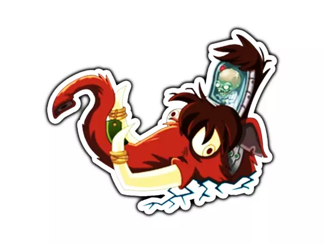 Zombot Tuskmaster Waterproof Sticker Phone Decal Water Bottle Stickers ...