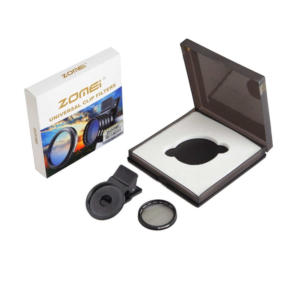 Zomei 37mm Professional Cell Phone Camera CPL Lens Filter With Clip for ...