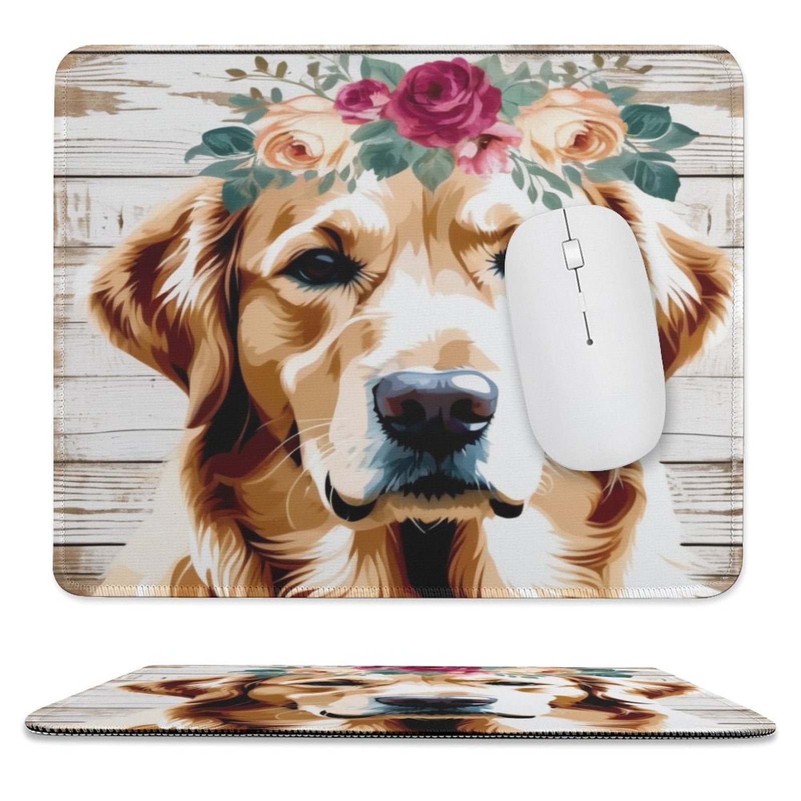 Zomyto 10x12 In Mouse Pad Golden Retrieve Themed Non-Slip Rubber Base ...