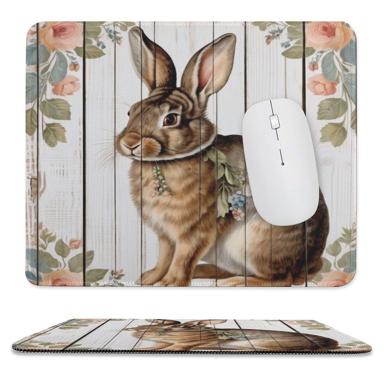 Zomyto 10x12 In Mouse Pad Rabbit Themed Non-Slip Rubber Base MousePads ...