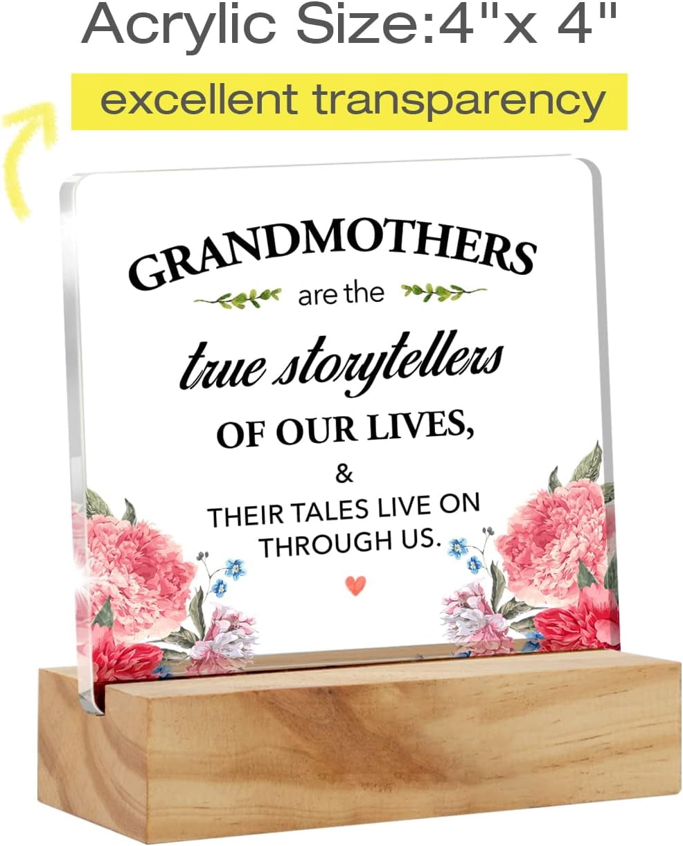 Zomyto 4"x4" Grandmother Gifts From Granddaughter Grandson, Grandma ...