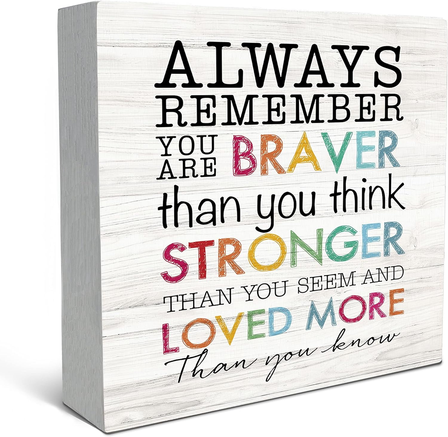 Zomyto 5"x5" Always Remember You are Brave Than You Think Wood Box Sign ...