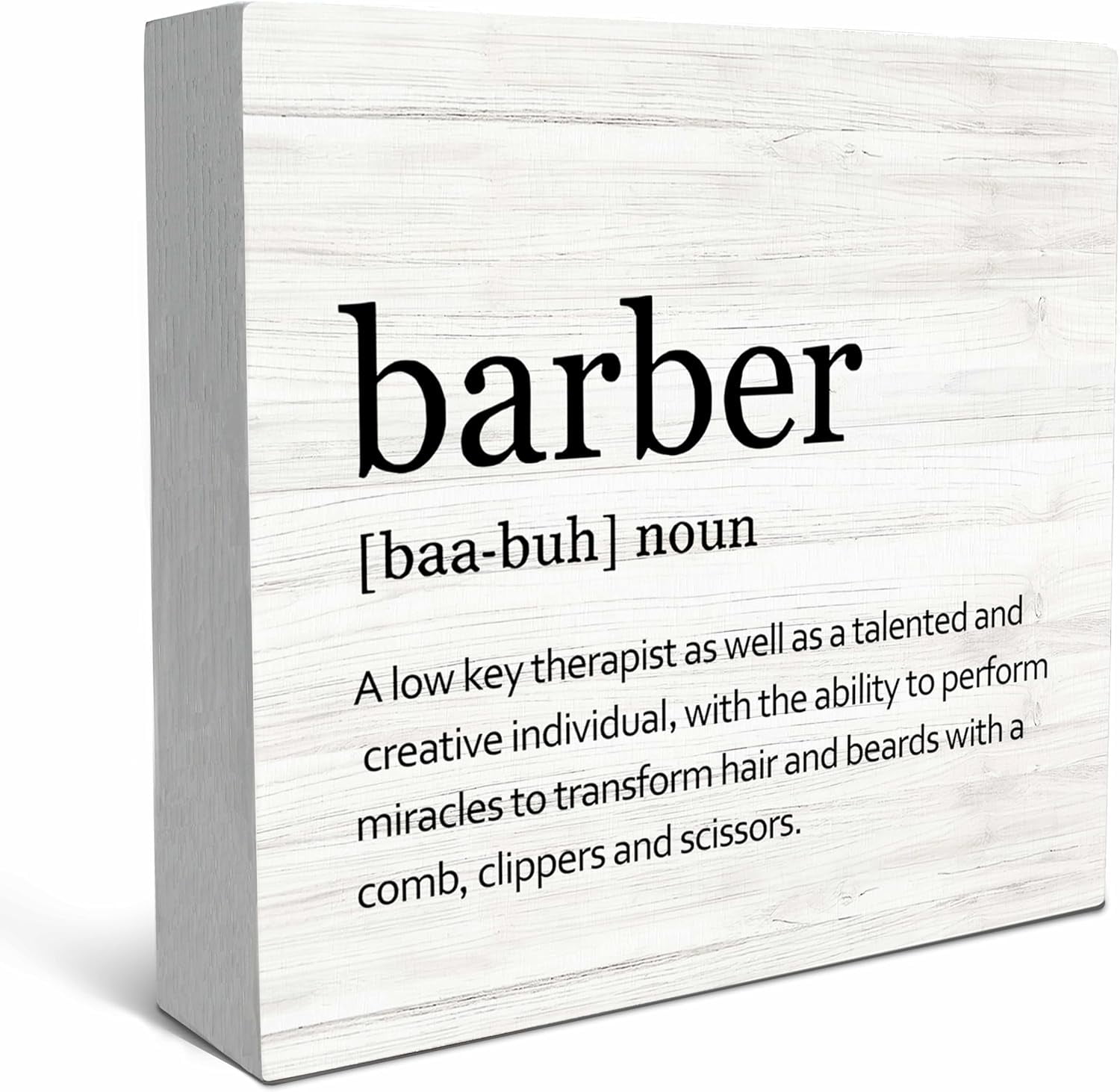 Zomyto 5"x5" Barber Wood Box Sign Desk Decor,Barbershop Decor,Barber ...