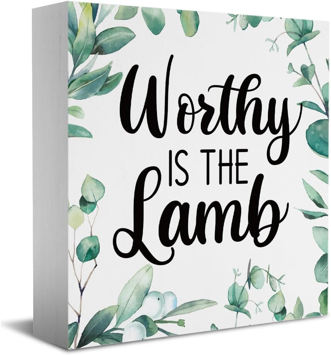 Zomyto 5"x5" Classic Wooden Decorative Box,,Rustic Wood Block Sign ...