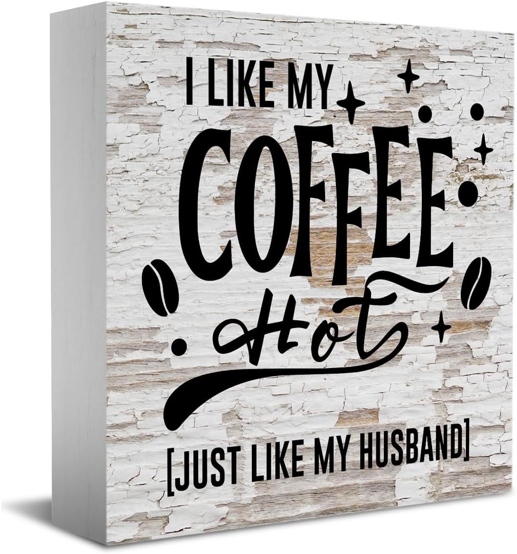 Zomyto 5"x5" Coffee Signs Decor Coffee Sign Home Decor Coffee Decor for ...