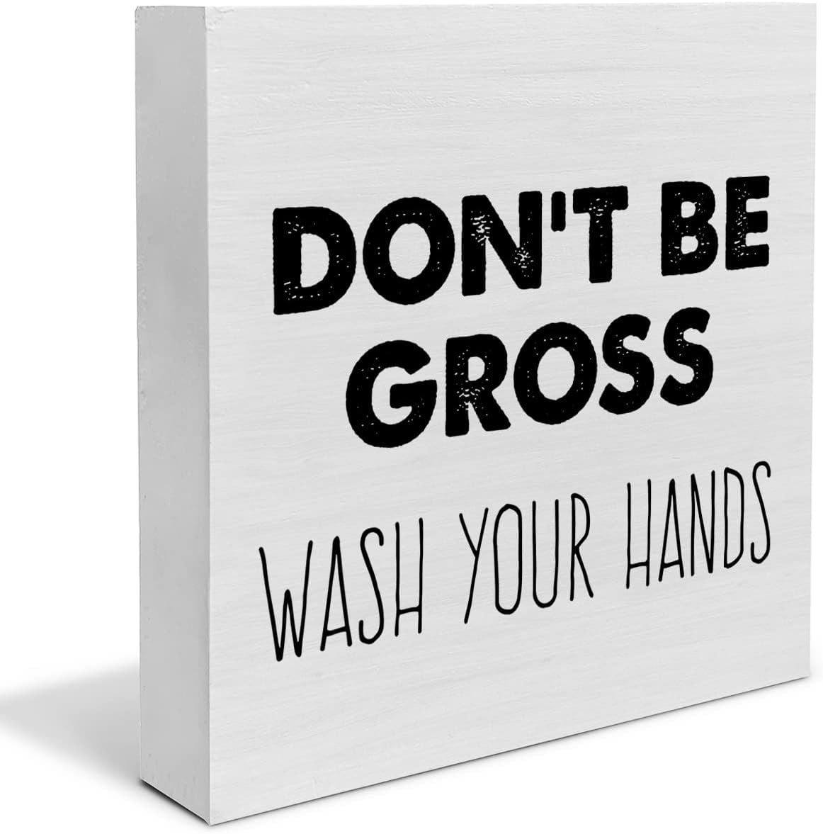 Zomyto 5"x5" Country Restroom Don't Be Gross Wood Box Sign Decor Desk ...