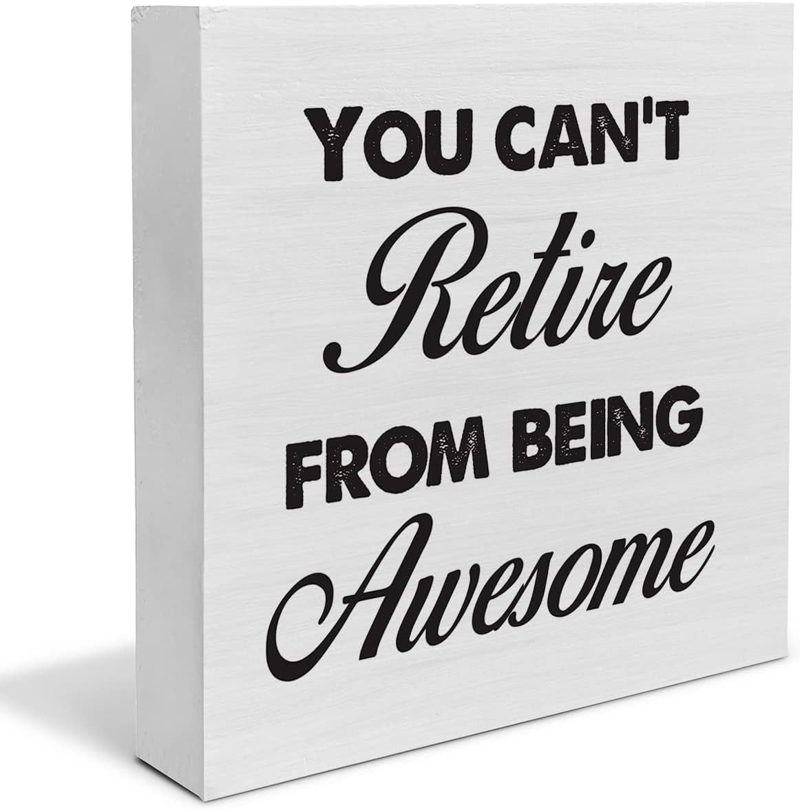 Zomyto 5"x5" Country Retirement Wood Box Sign Decor Desk Sign You Can't ...
