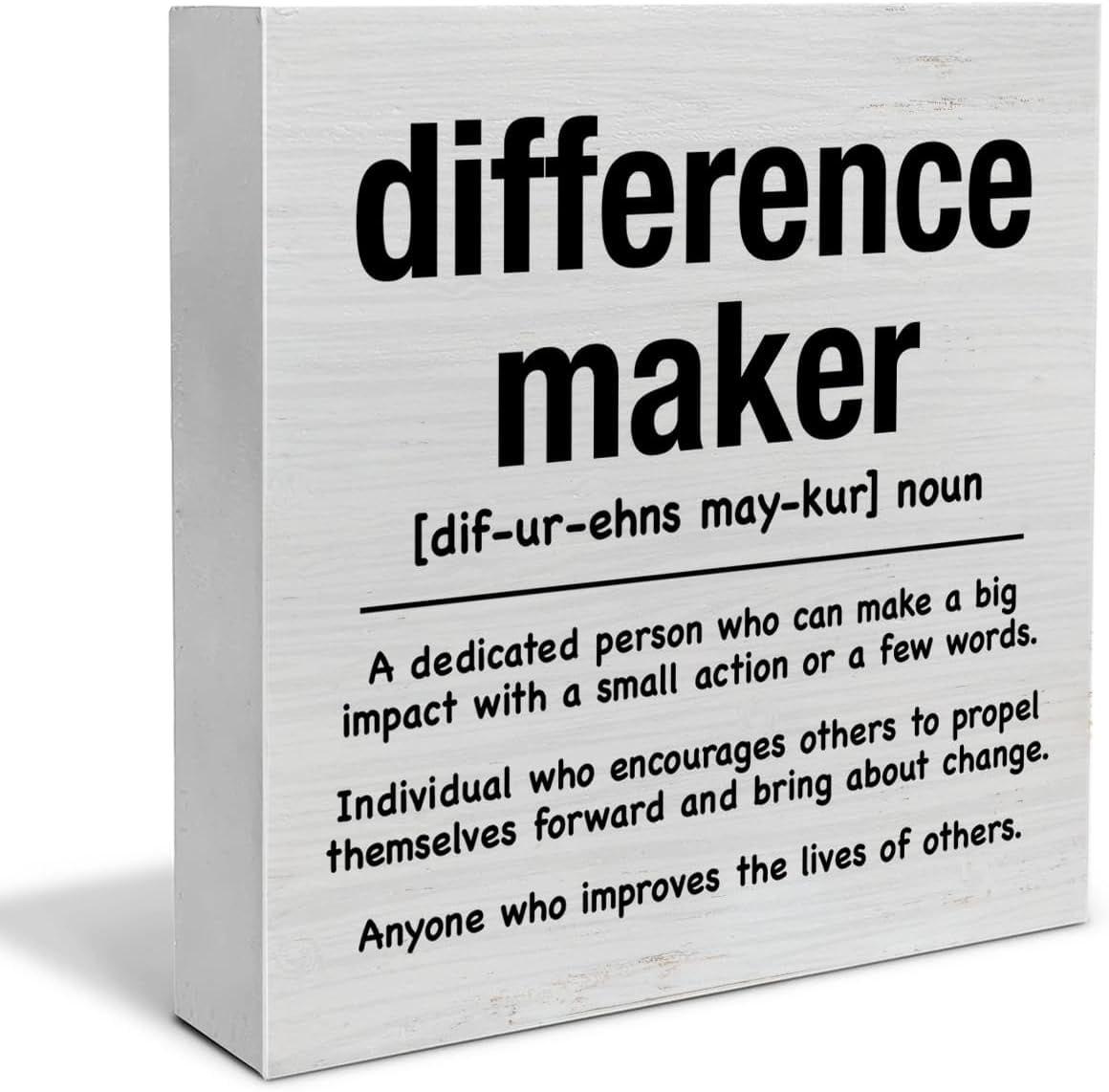Zomyto 5"x5" Difference Maker Definition Wooden Sign Home Office Decor ...