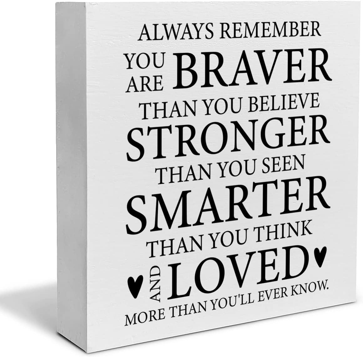 Zomyto 5"x5" Encouraging Decorative Wooden Box Sign Always Remember You ...