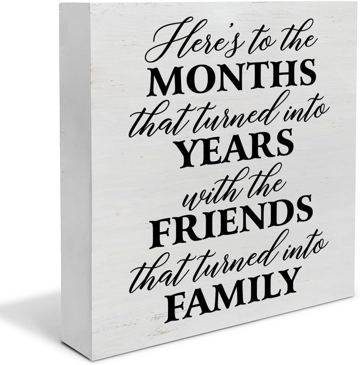 Zomyto 5"x5" Friendship Wood Box Sign Decor Desk Sign Bestie Friend ...