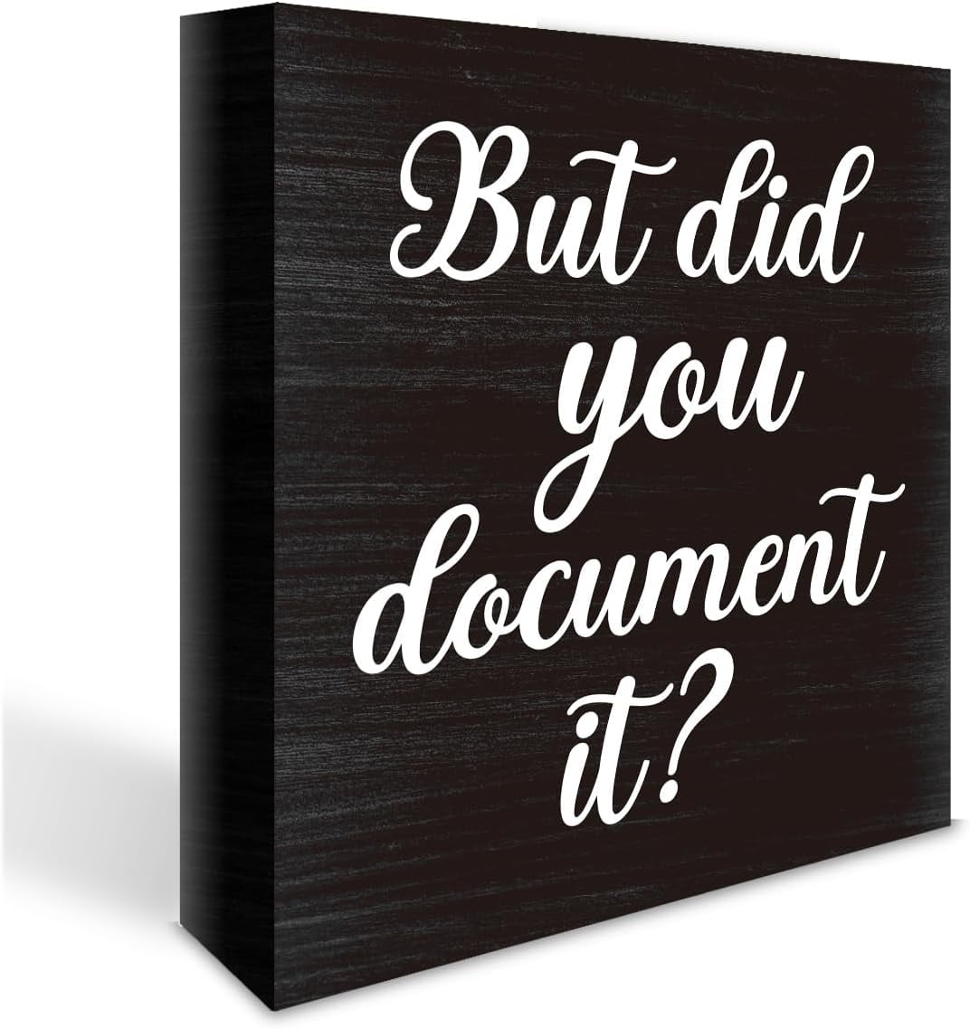 Zomyto 5"x5" Funny Office Decoration for Work Wood Sign, But Did You ...