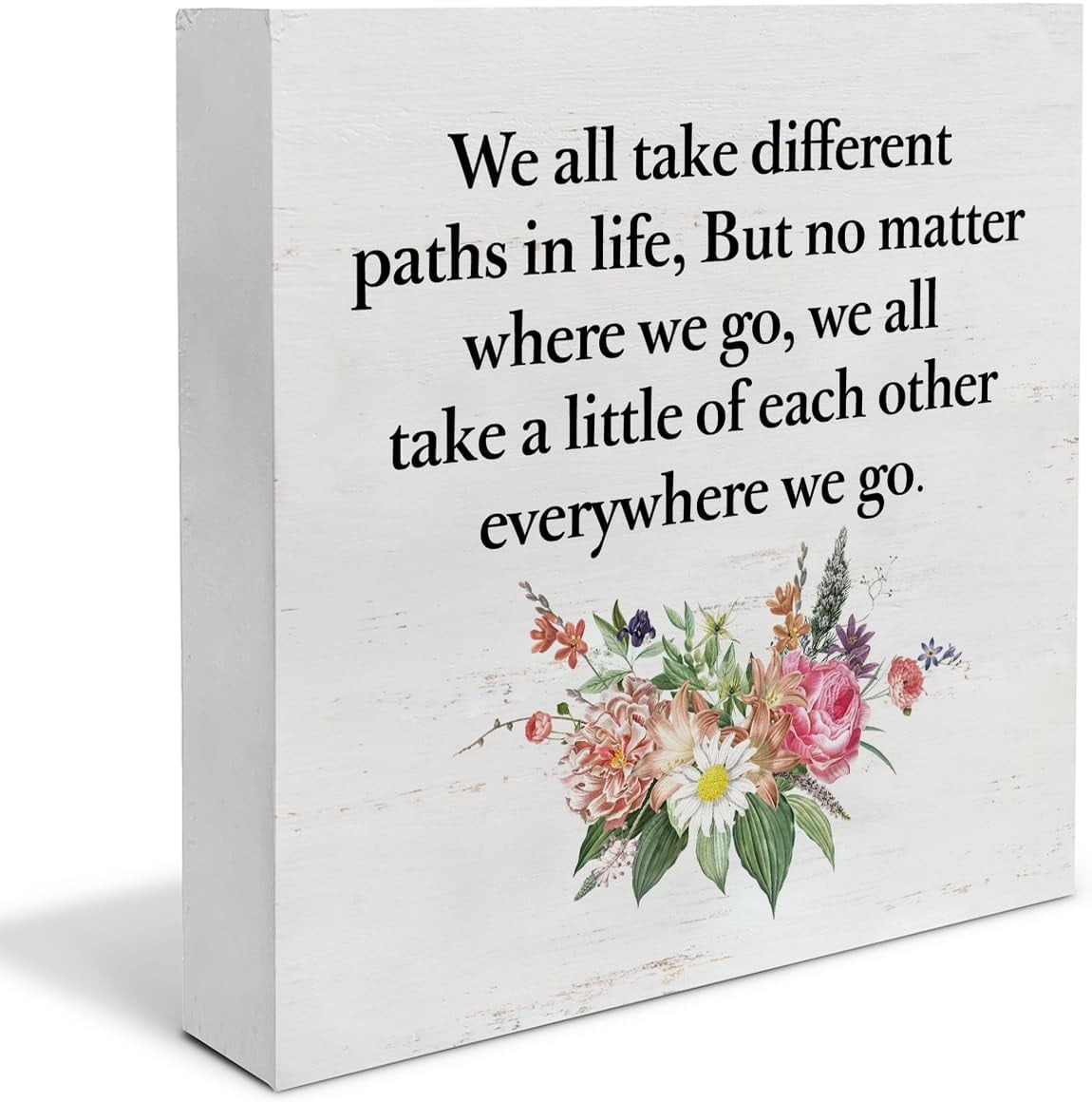 Zomyto 5"x5" Going Away Gifts Encouragement Wooden Box Sign We All Take ...