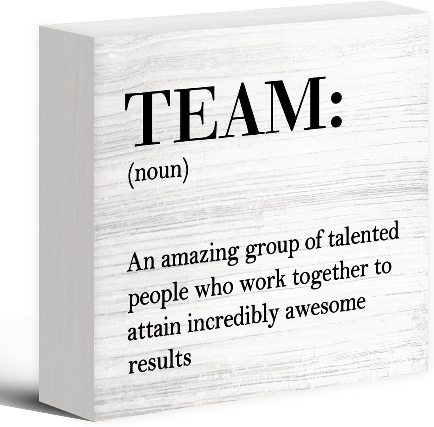 Zomyto 5"x5" Inspirational Team Office Decor Wood Box Sign Desk, Thank ...