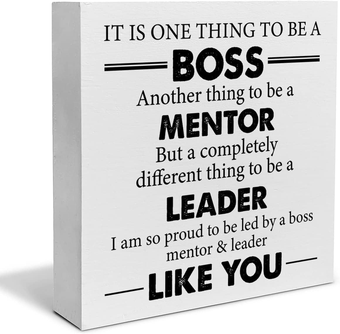 Zomyto 5"x5" Leader Thank You Gift Decorative Wooden Box Sign It is One ...