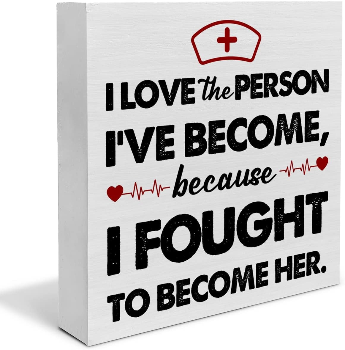 Zomyto 5"x5" Nurse Wood Box Sign Decor Desk Sign Nursing Gifts I Love ...