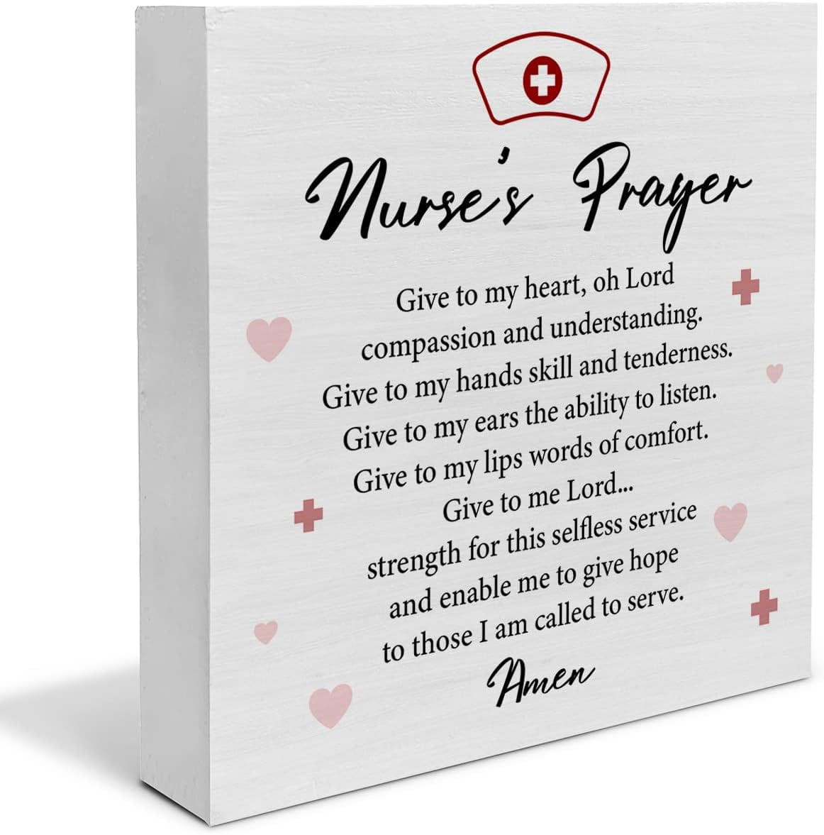 Zomyto 5"x5" Nurse Wood Box Sign Decor Desk Sign Nursing Gifts Nurse's ...