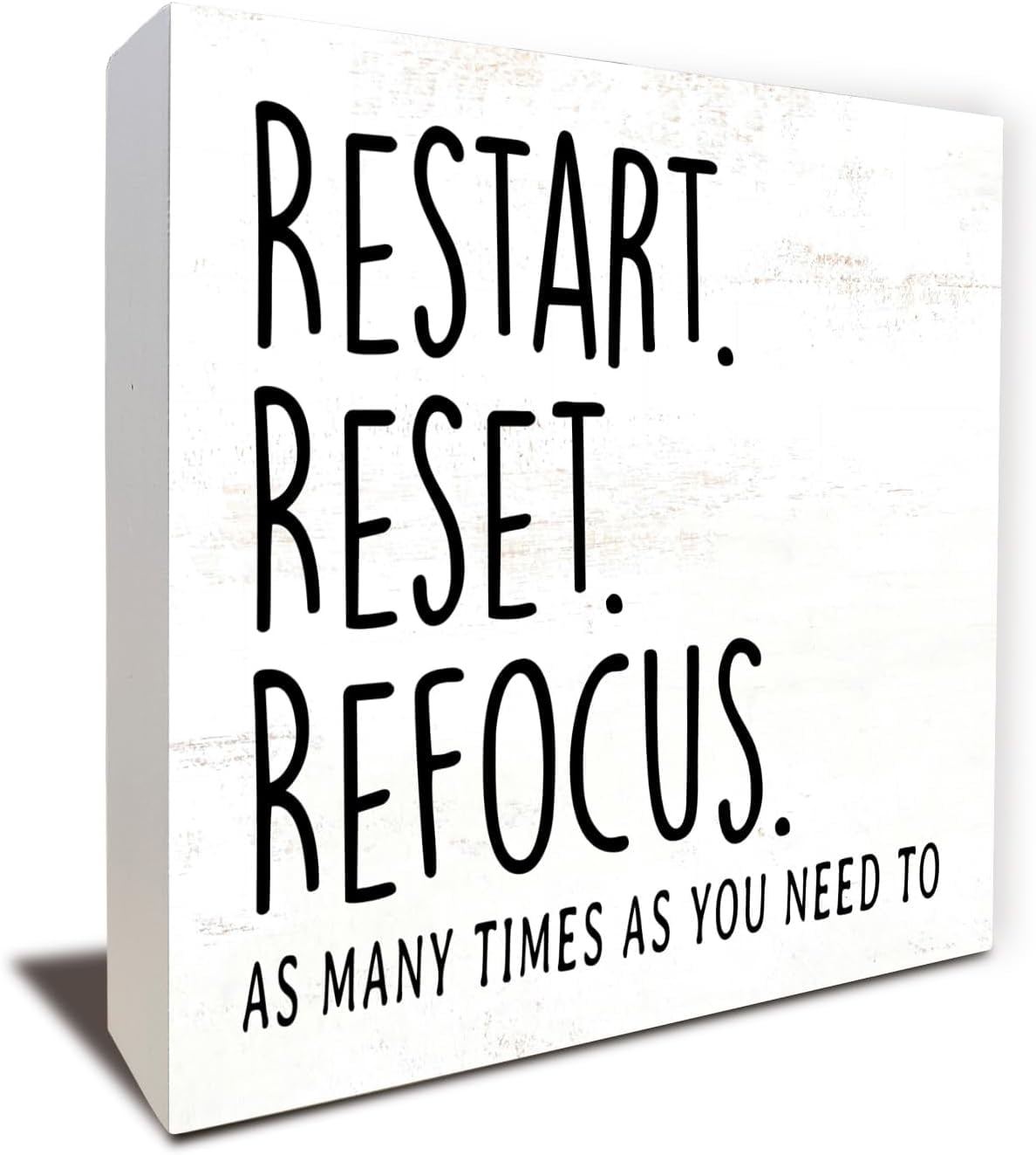 Zomyto 5"x5" Office Decor, Funny Work Decor, Restart Reset Refocus ...