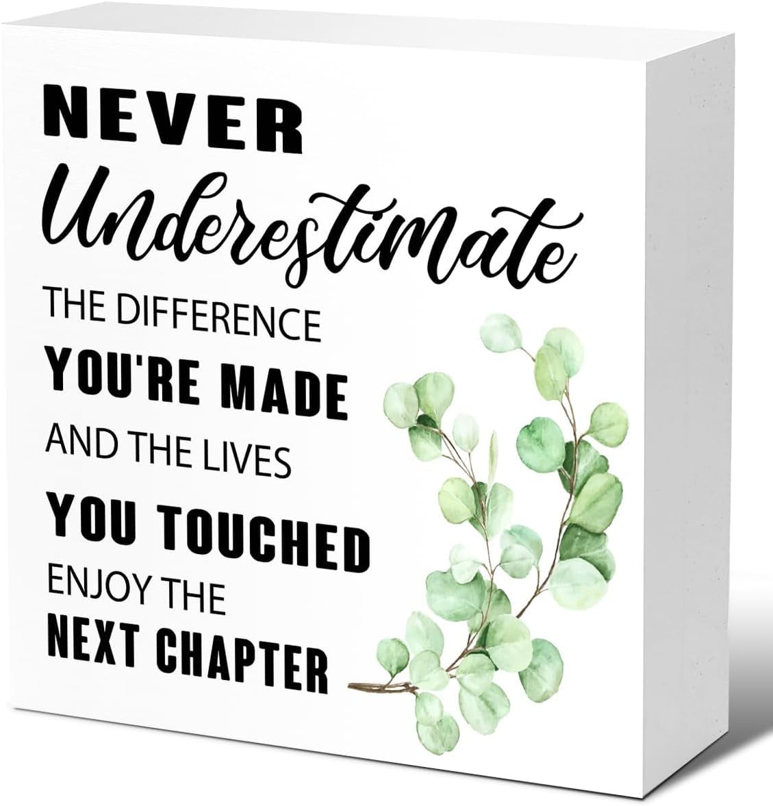 Zomyto 5"x5" Retirement Gifts Wood Block Signs,Never Underestimate the ...