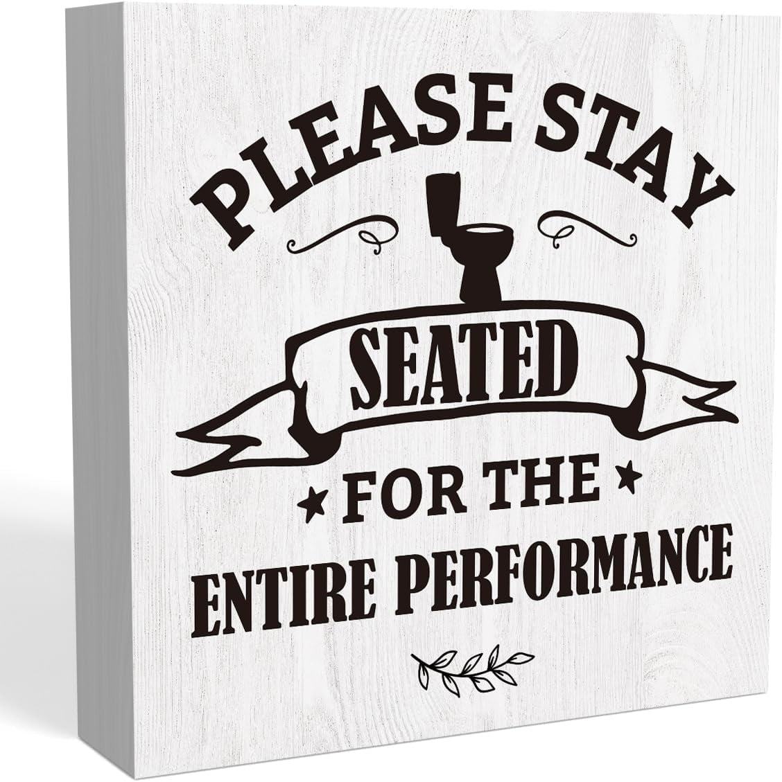 Zomyto 5"x5" Rustic Funny Farmhouse Bathroom Toilet Decor Please Stay ...