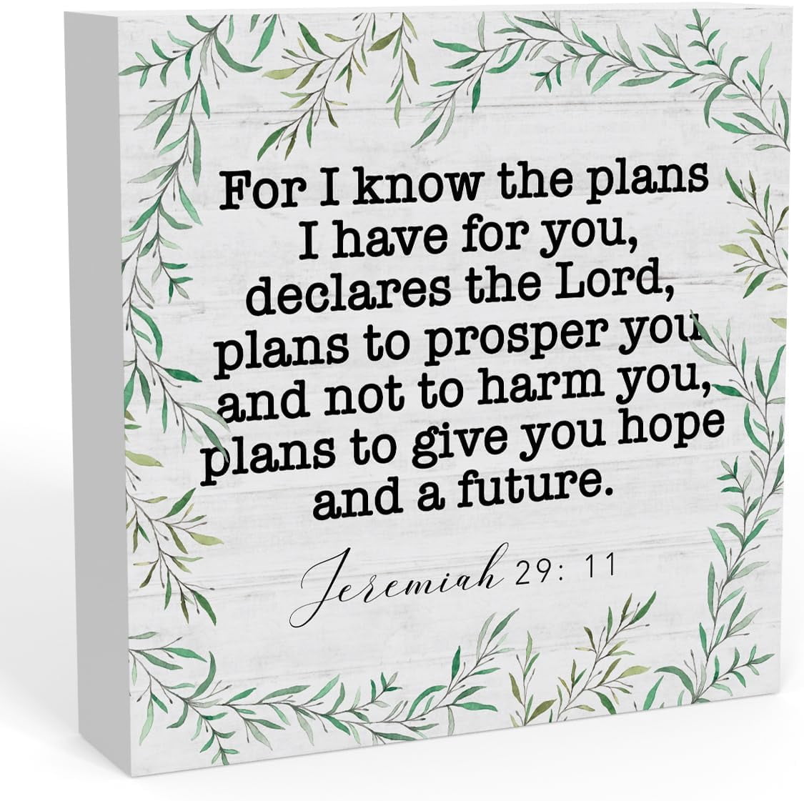 Zomyto 5"x5" Rustic For I Know The Plans I Have For You Jeremiah 29:11 ...