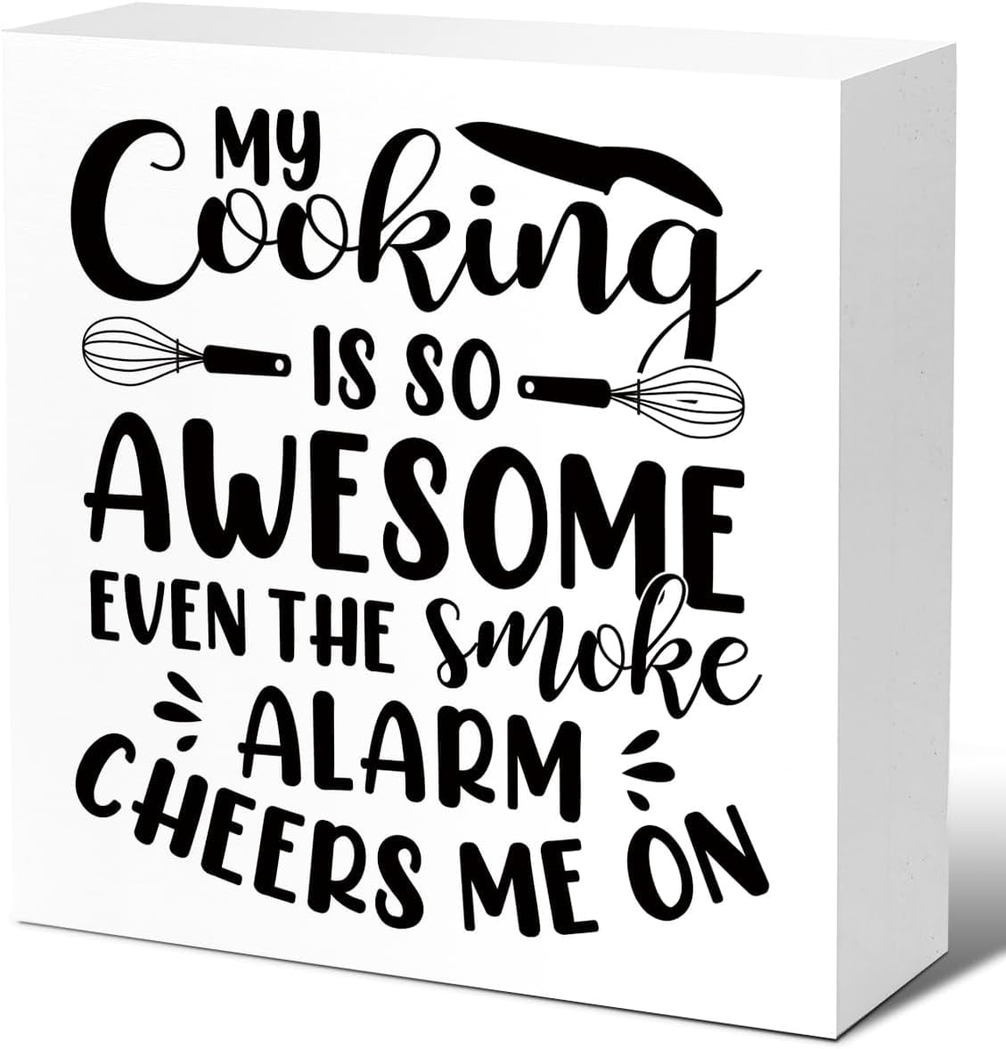 Zomyto 5"x5" Rustic My Cooking is So Awesome Kitchen Sign Decor,Funny ...
