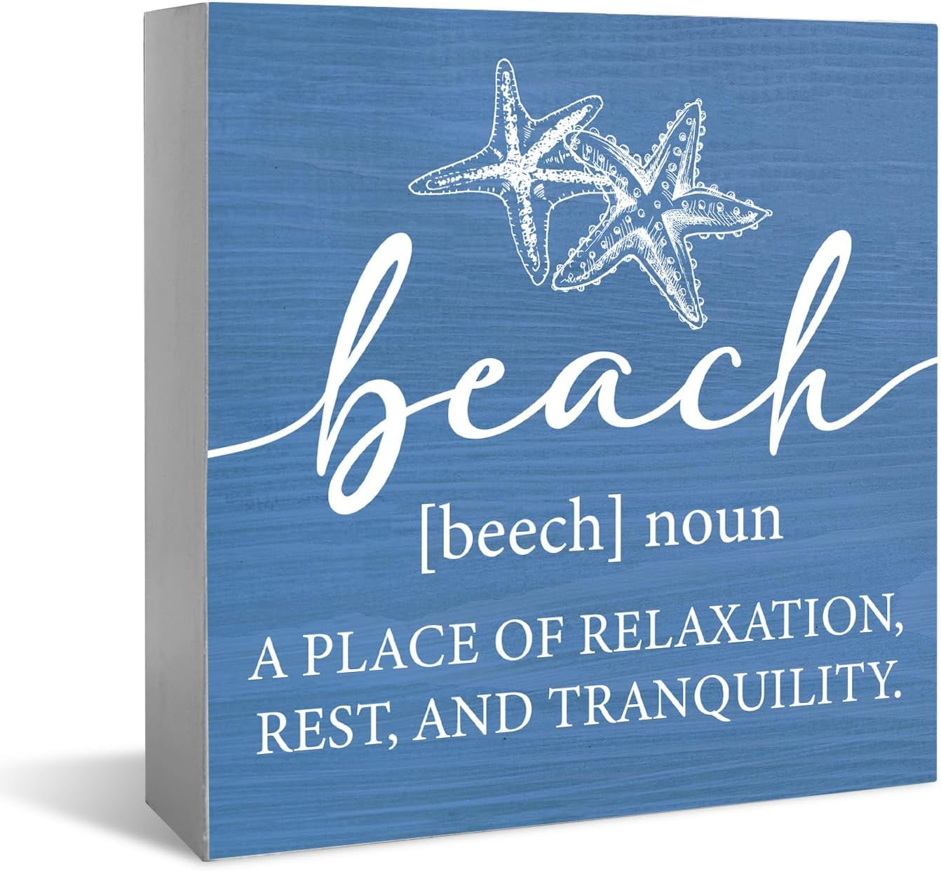 Zomyto 5"x5" Summer Beach Decor Wooden Box Sign,beach decorations for ...
