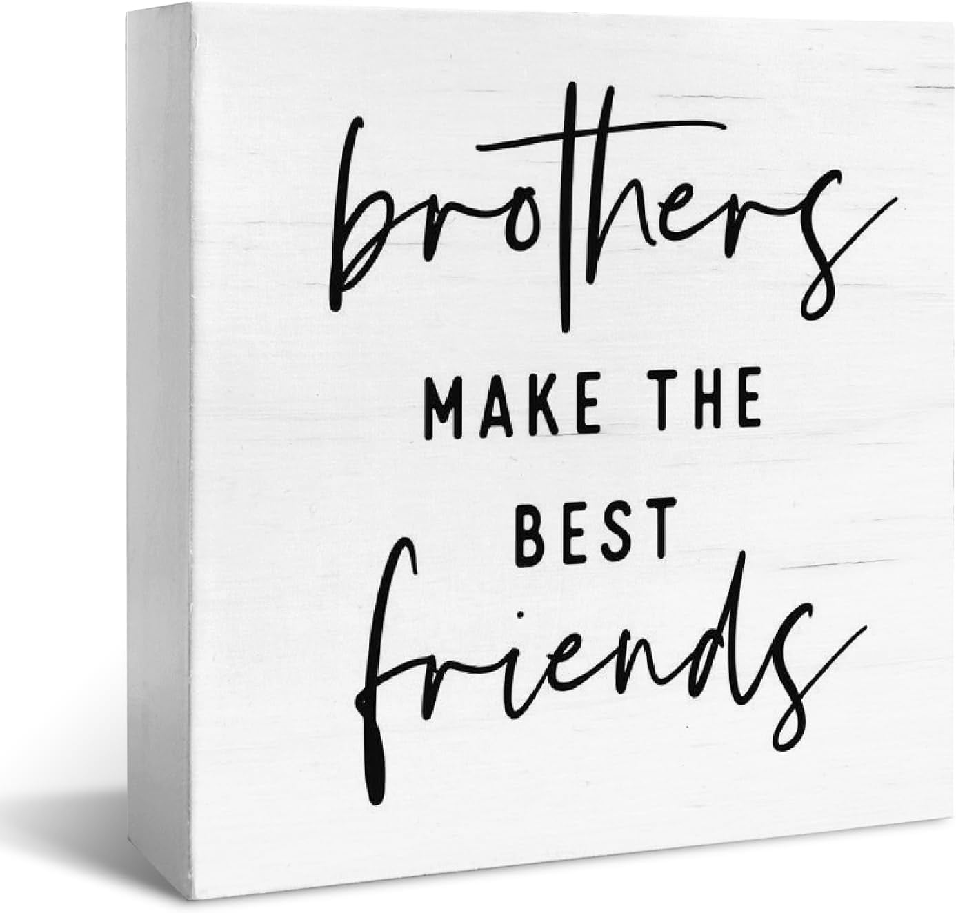 Zomyto 5x5 IN Kids Room Decor Wooden Box Sign, Brothers Make The Best ...