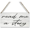 Zomyto 5x5 IN Read Sign Wood Plaque Sign, Read Signs, Read Me A Story ...