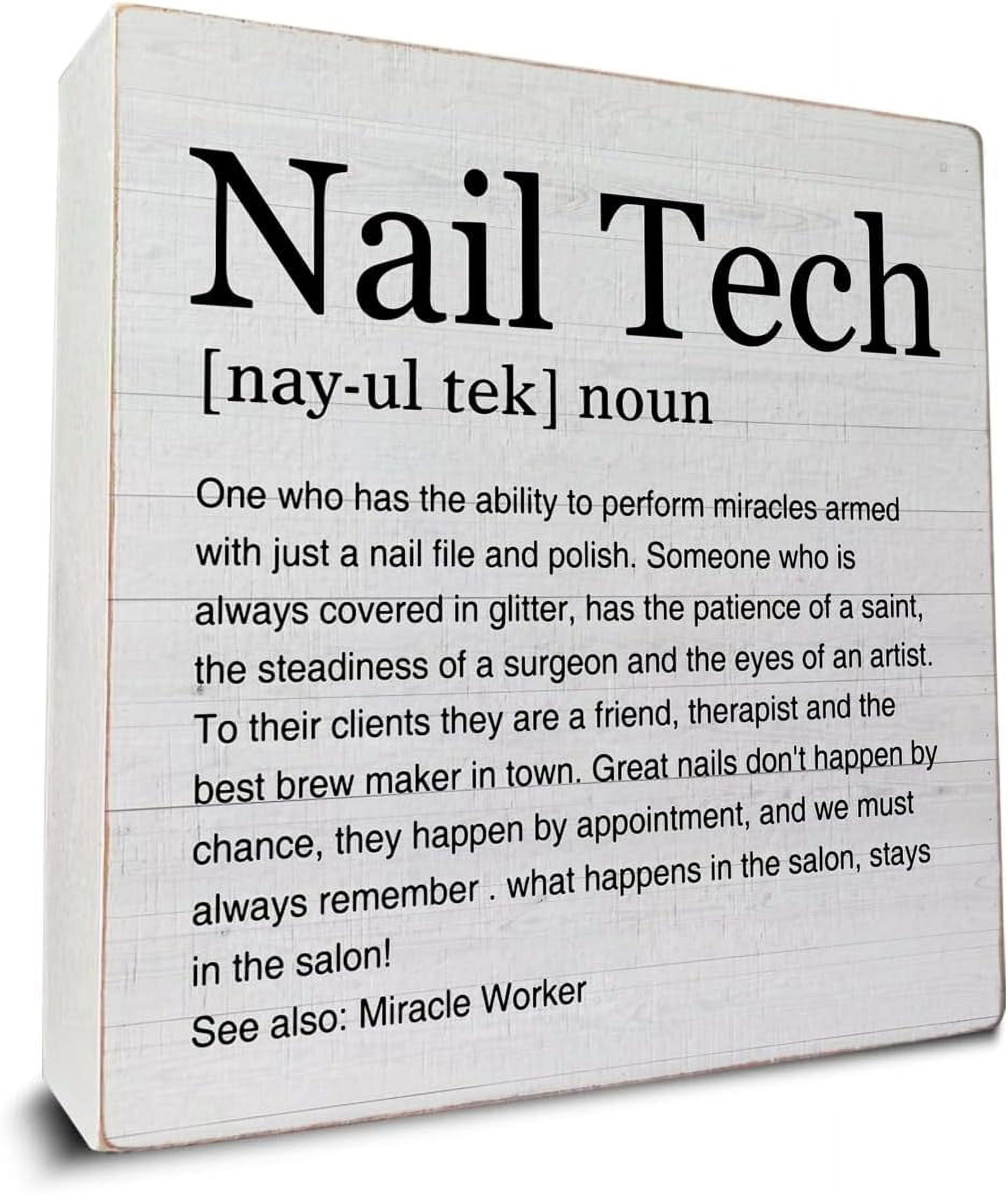 Zomyto 5x5 In Best Nail Tech Gifts for Women Nail Tech Definition Art ...