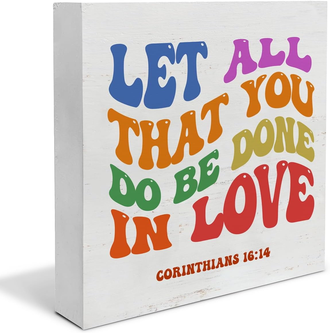 Zomyto 5x5 In Christian Gifts Let All That You Do Bible Verse Wooden ...