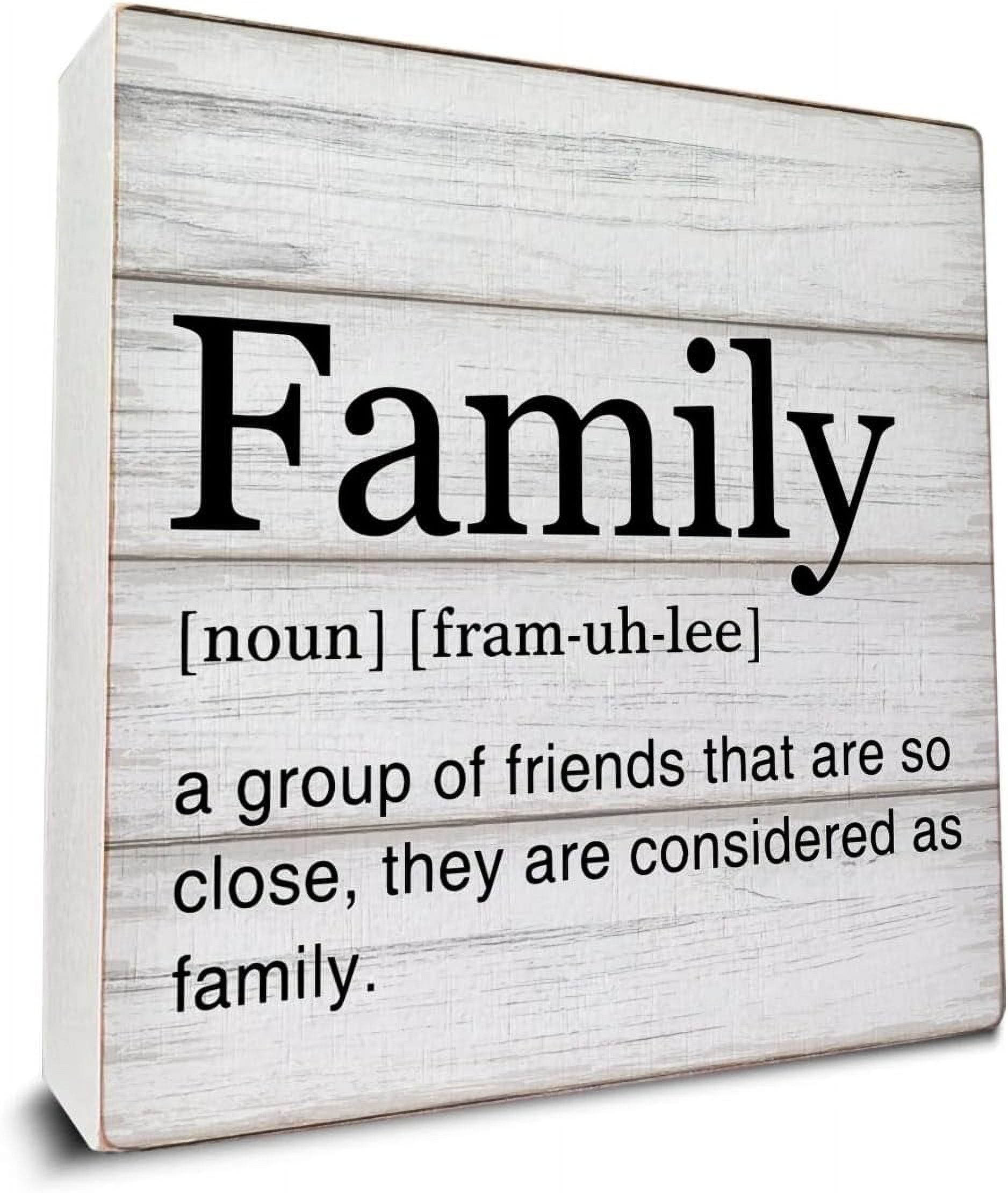 Zomyto 5x5 In Family Sign Family Definition Wooden Box Sign Family ...