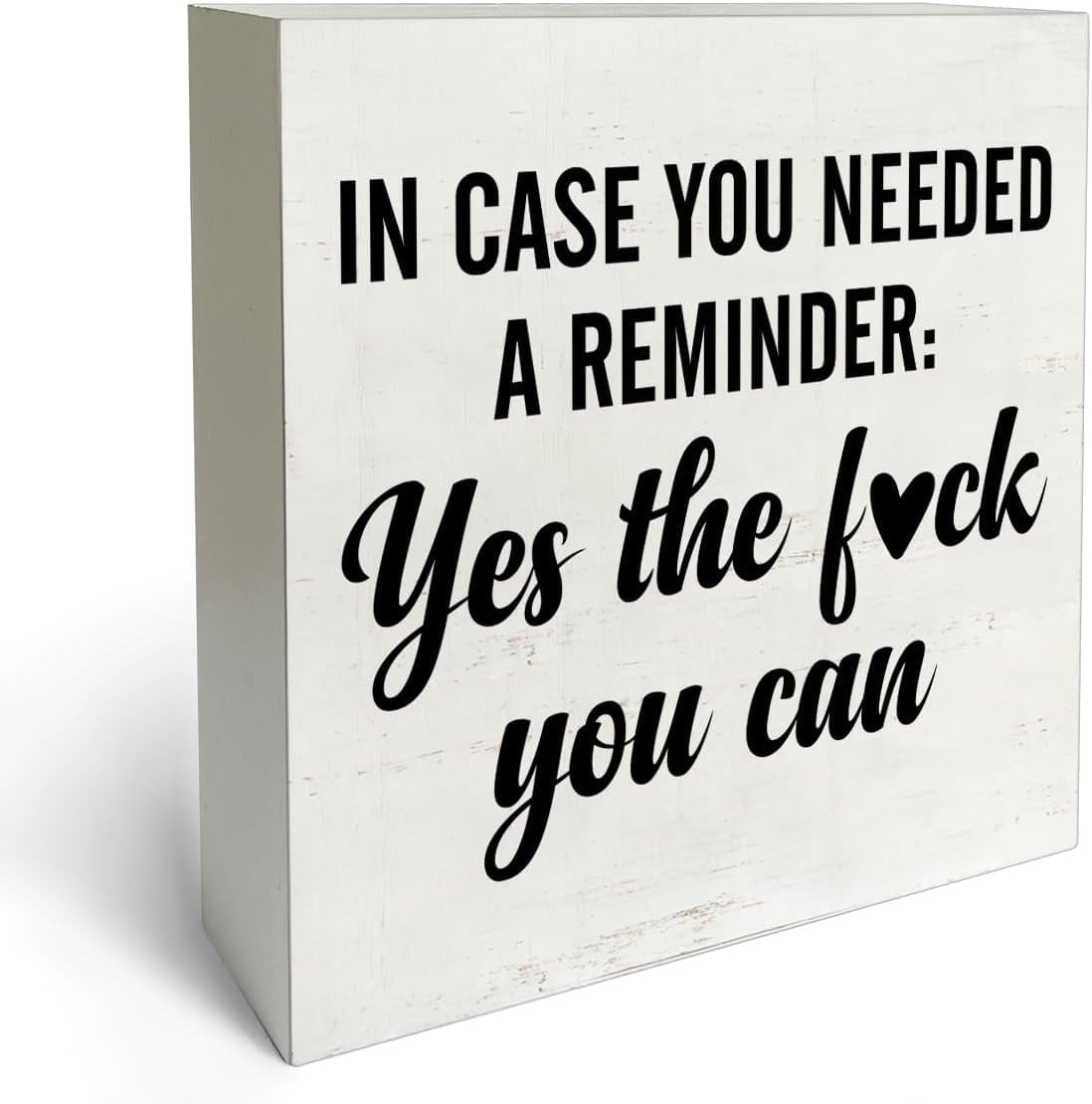 Zomyto 5x5 In Humor Positive Sayings Wooden Box Sign Desk Decor ...