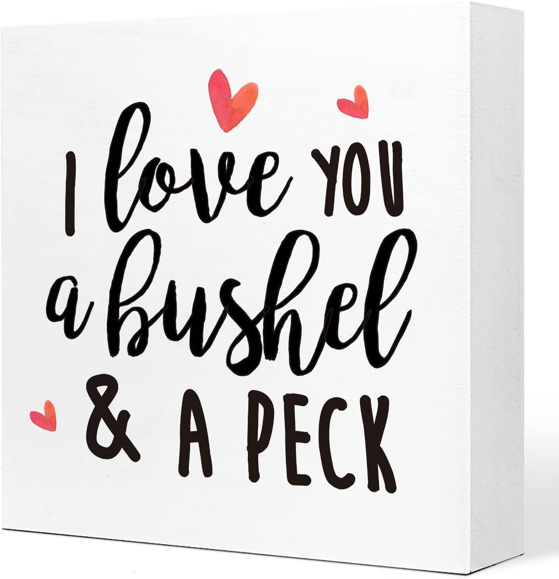 Zomyto 5x5 In I Love You a Bushel and a Peck Wooden Box Sign ...