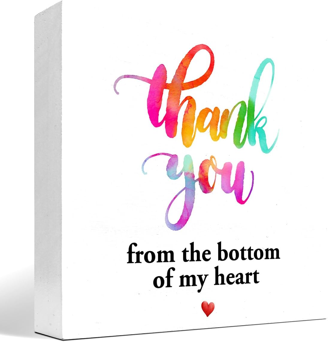 Zomyto 5x5 Inch Thank You from the Bottom of My Heart Wooden Box Sign ...